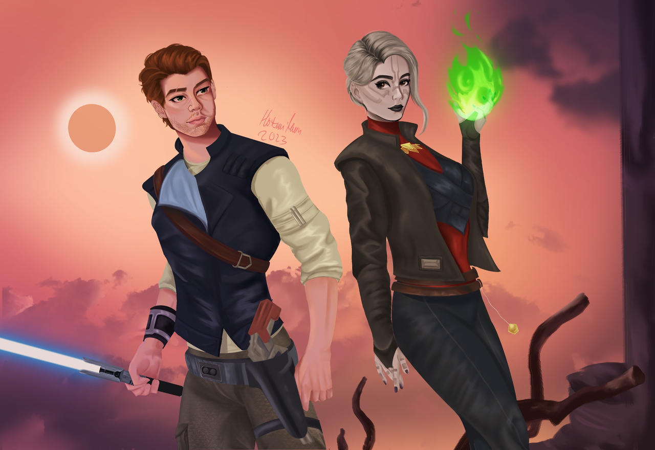 Cal Kestis And Nightsister Merrin By Hatsumineon On Deviantart