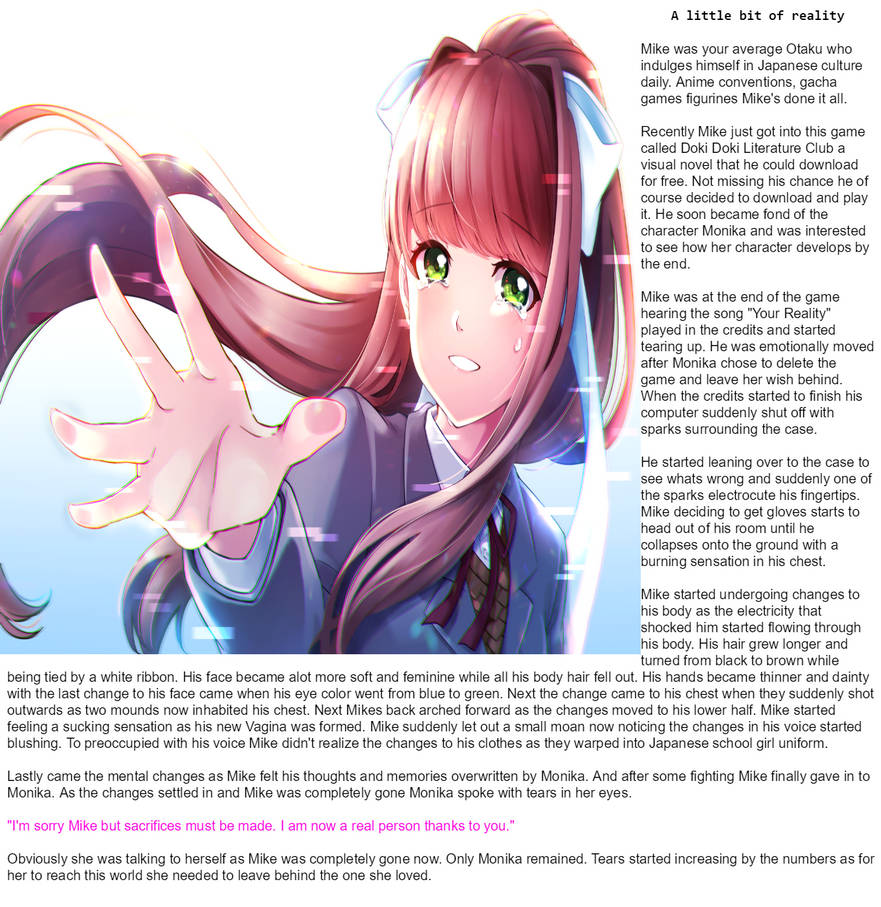 A Little Bit Of Reality Monika Tg By Nosyman On Deviantart