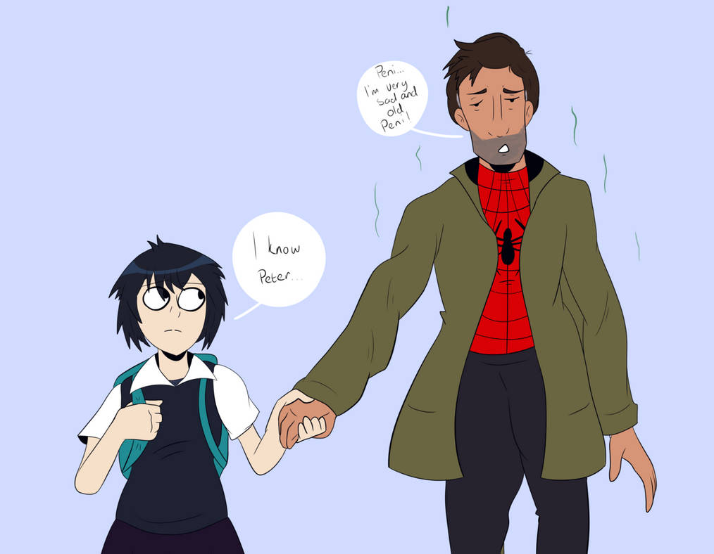 Peni Parker And Peter B Parker Sibling Moments By Spiderpeni On Deviantart