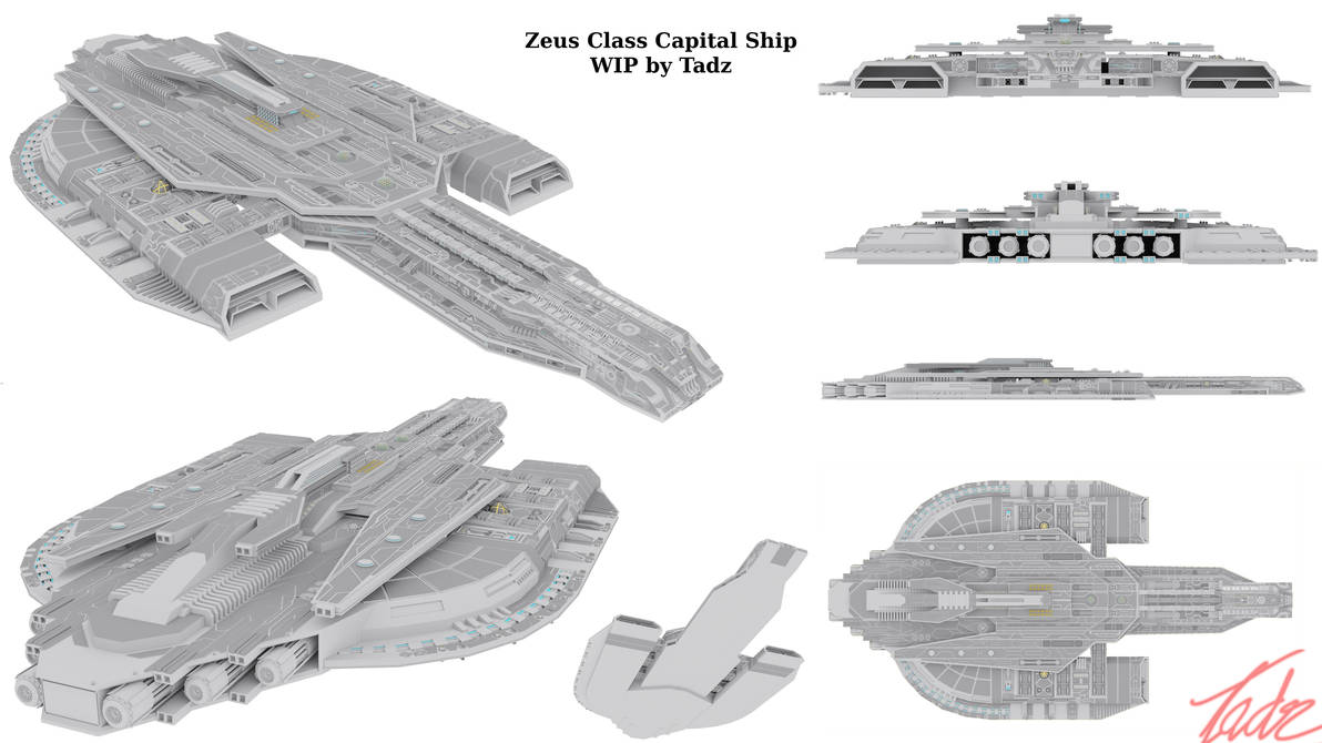 Zeus Class Capital Ship Wip By Tadzz On Deviantart