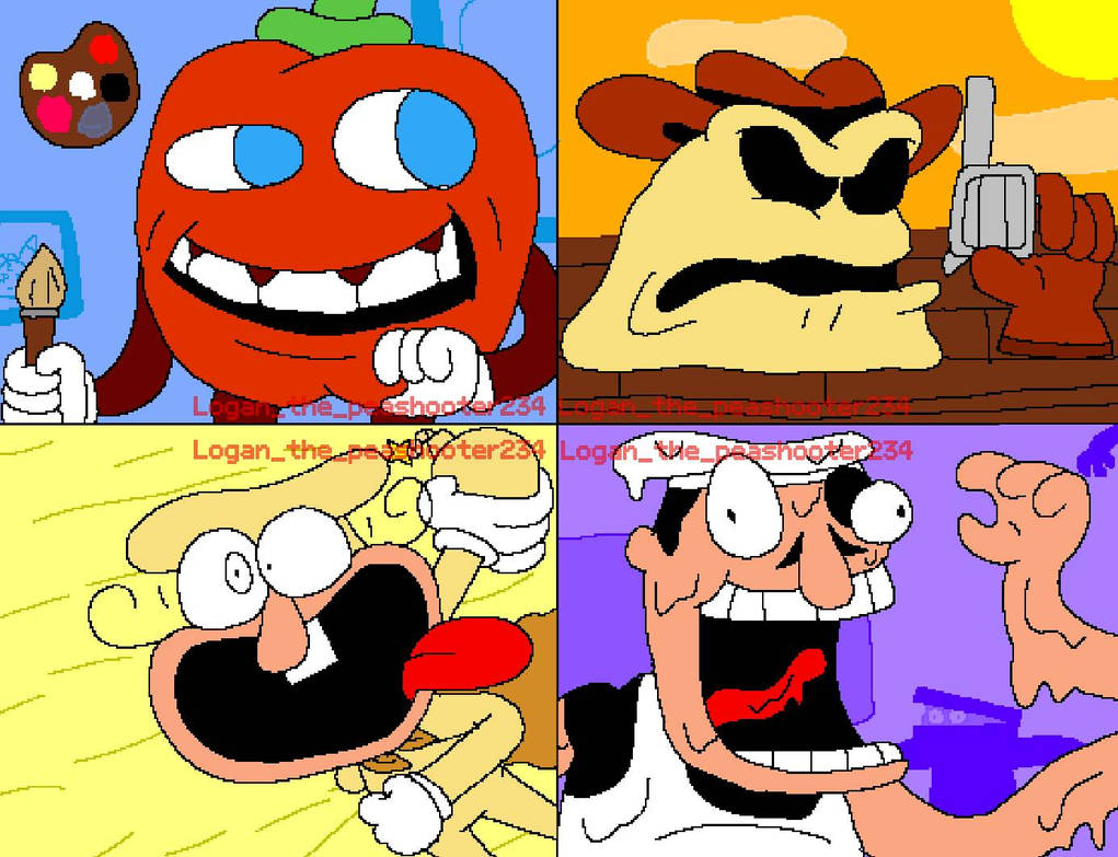 Pizza Tower Bosses By Loganthepeashooter24 On Deviantart
