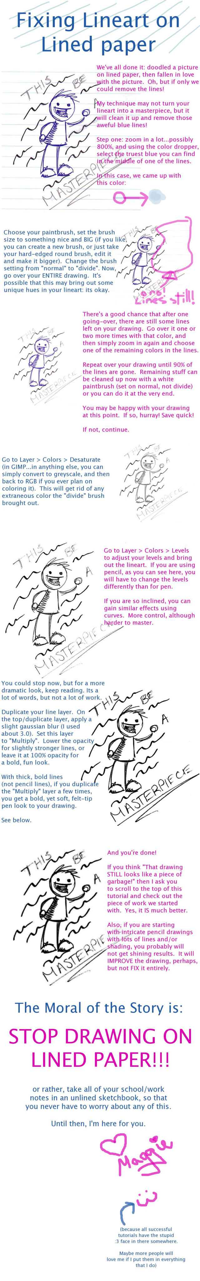 gimp clean up line art coloring pages