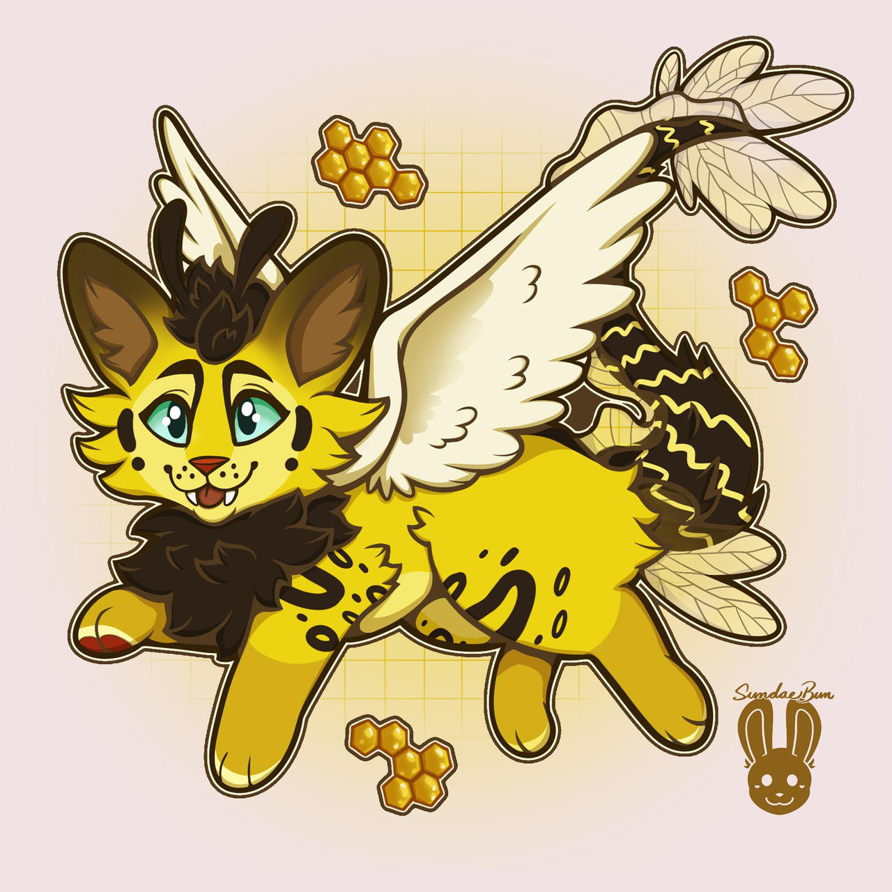 Bee Cat Chibi Commission By Sundaebunart On Deviantart