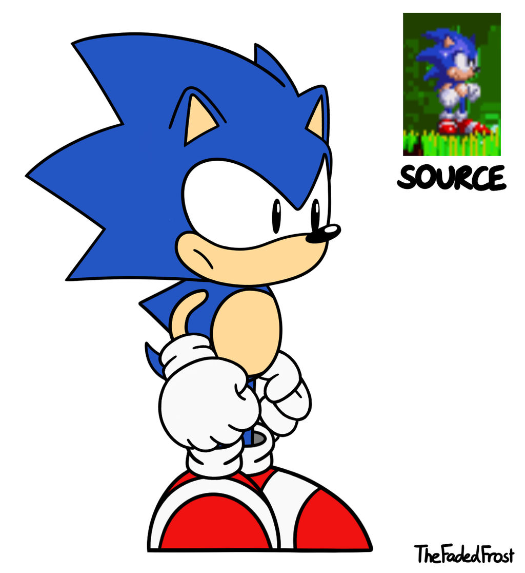 Sonic Idle Hand Drawn Recreation by TheFadedFrost on DeviantArt Sonic Idle Hand Drawn Recreation by TheFadedFrost on DeviantArt