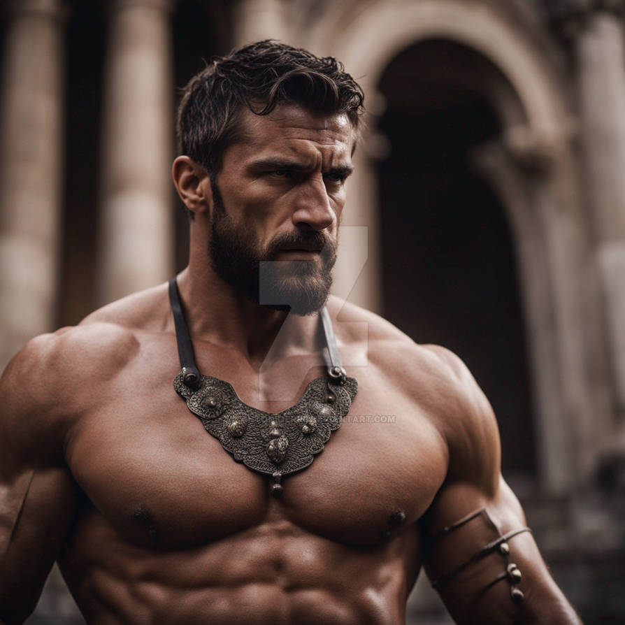 A Muscled Ancient Rome Warrior With Naked Hairy To By Antonioerre On