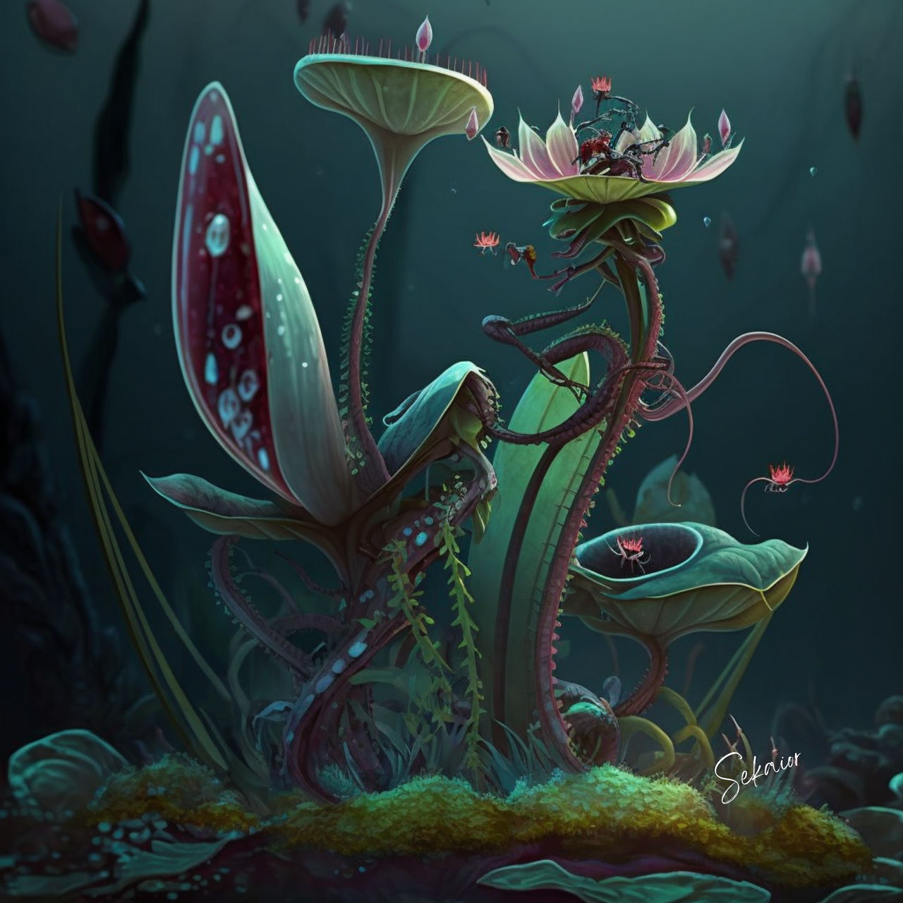 Fantasy Carnivorous Plants By Sekaior On Deviantart