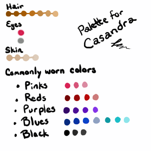Casandra color palette sheet by CasandraKiske on DeviantArt