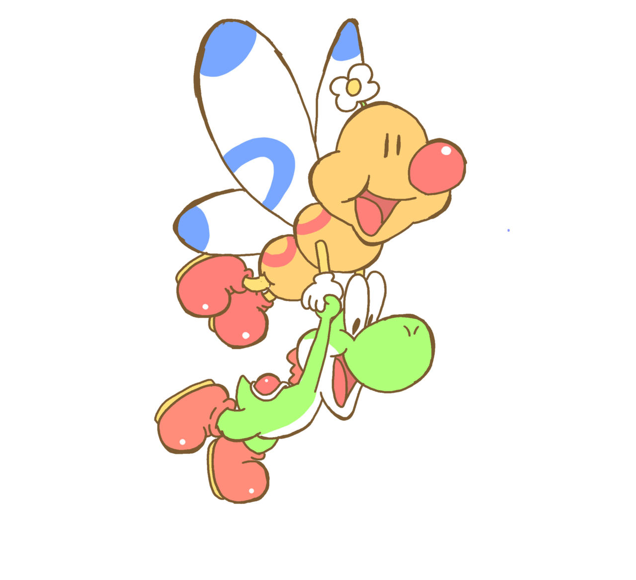 Flutter Flying With Yoshi By Toondreamer On Deviantart