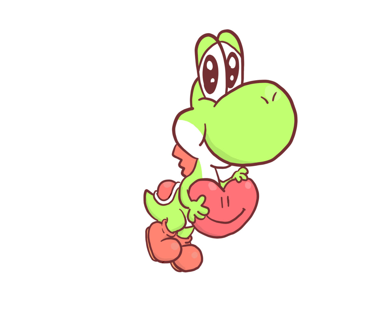 Yoshi Showing A Heart By Toondreamer On Deviantart