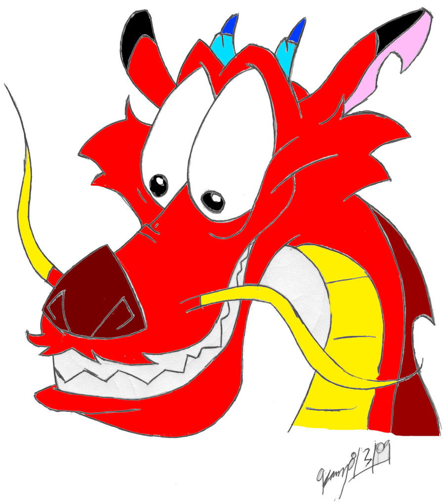 Mushu Colored By Amystica On Deviantart