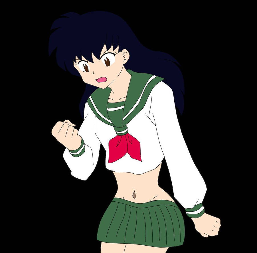 Kagome Higurashis Belly Button While Angry By Jokingbrianx On Deviantart