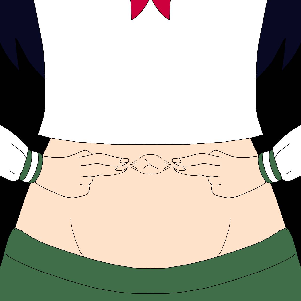 Kagome Higurashis Outie Belly Button Pop By Jokingbrianx On Deviantart