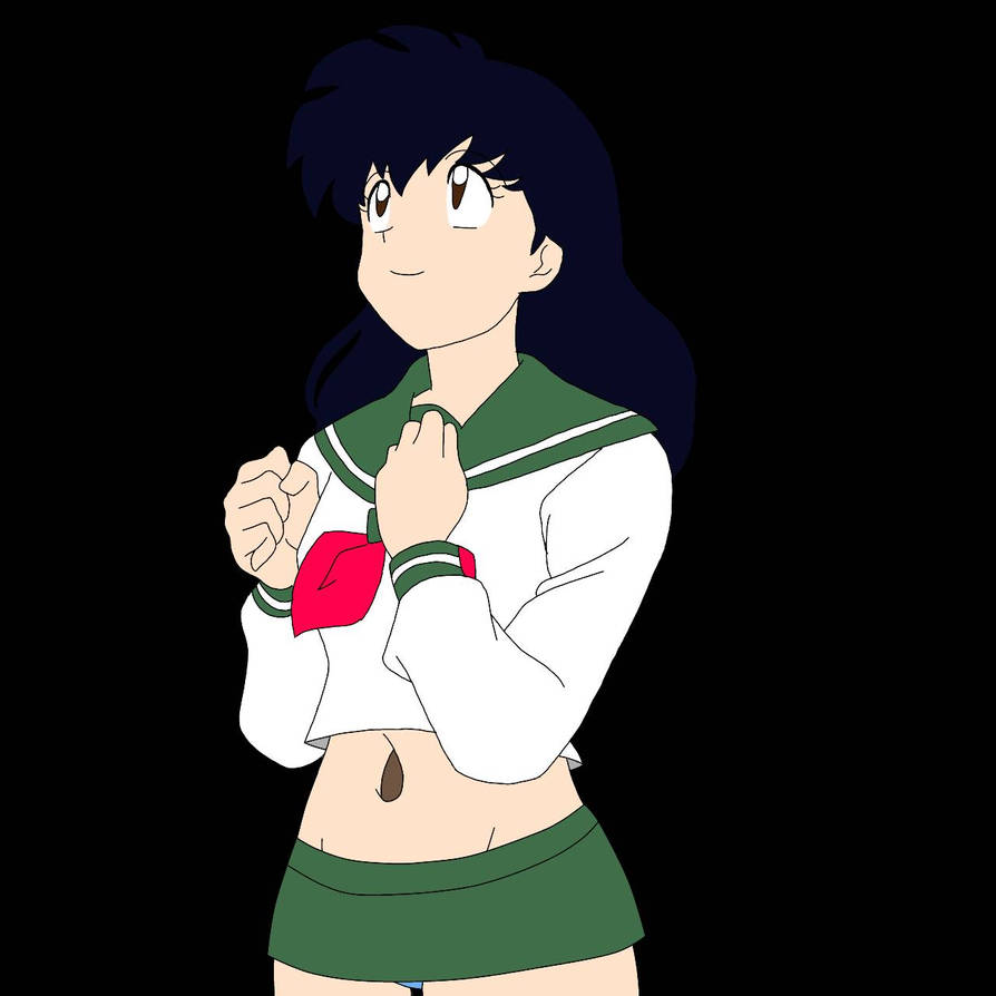 Kagome Higurashi Excited Belly Button By Jokingbrianx On Deviantart