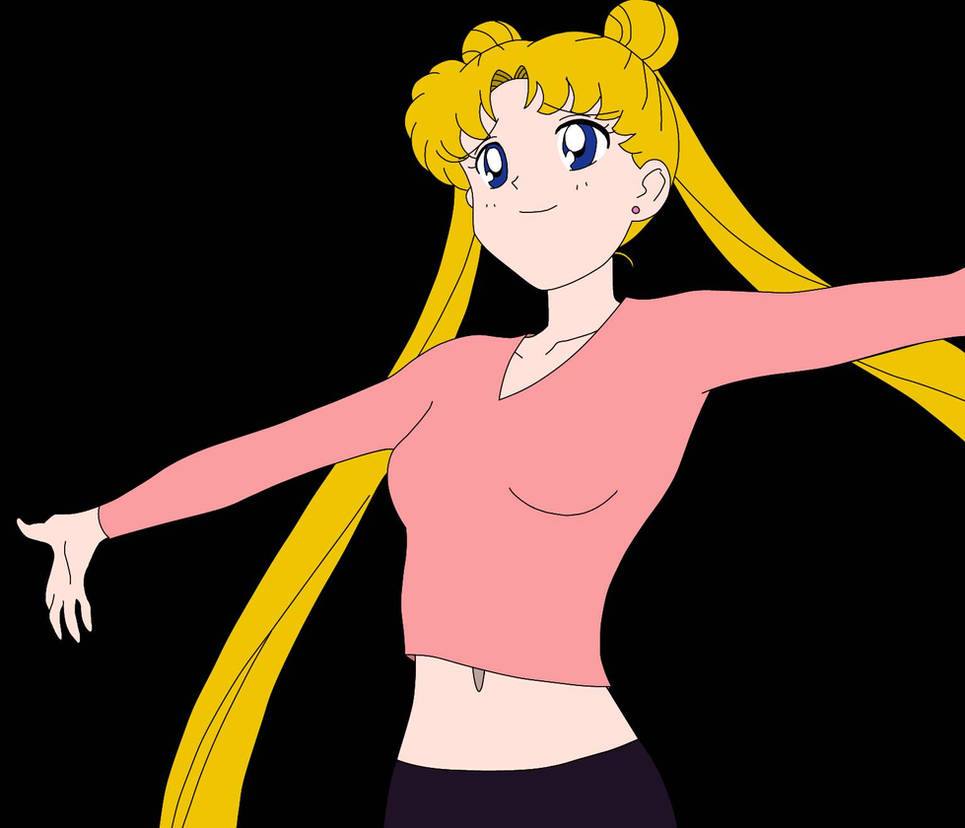 Usagi Tsukinos Belly Button Exposed By Jokingbrianx On Deviantart