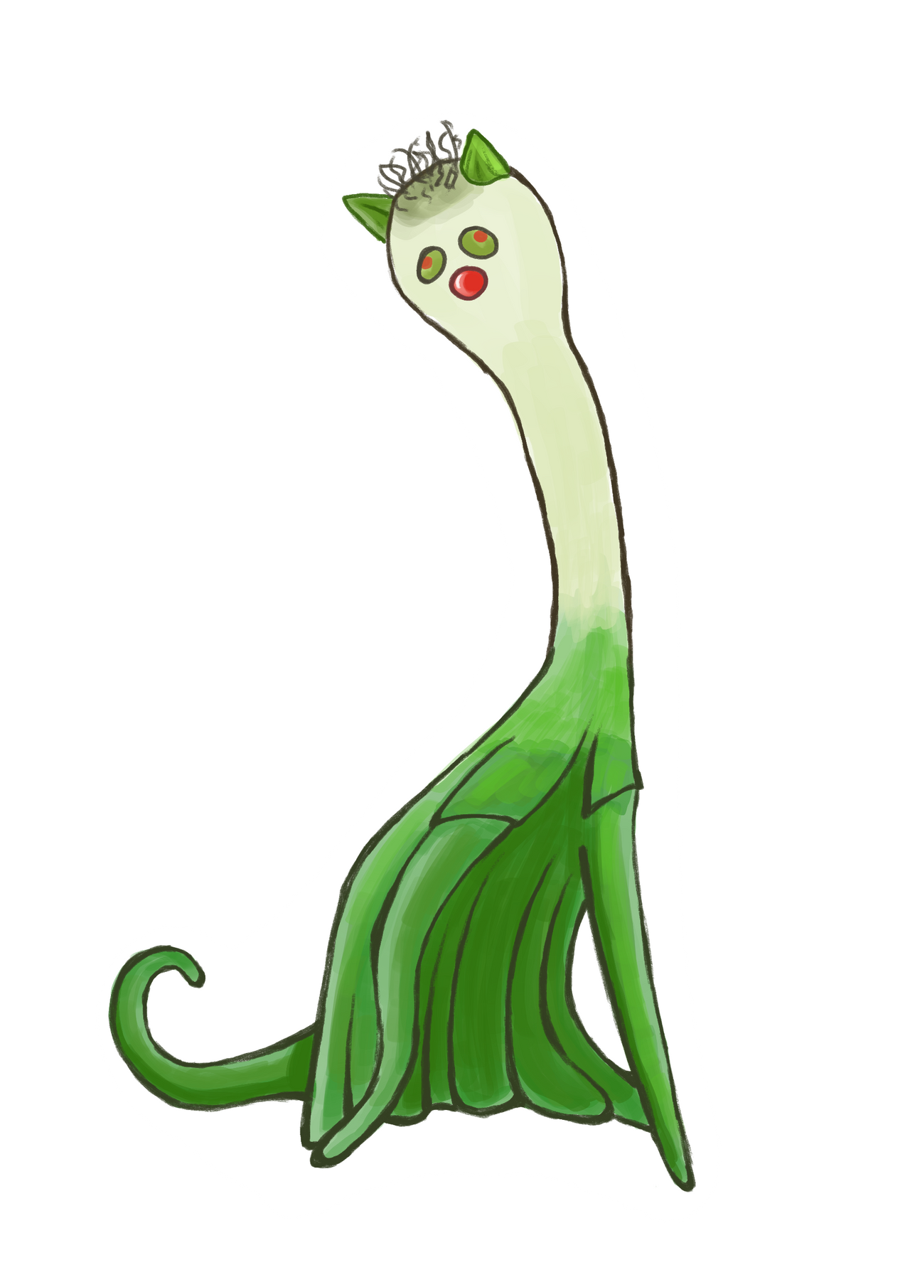 Elongated Cat Leek Derpy Cat By Bunnybizarre On Deviantart