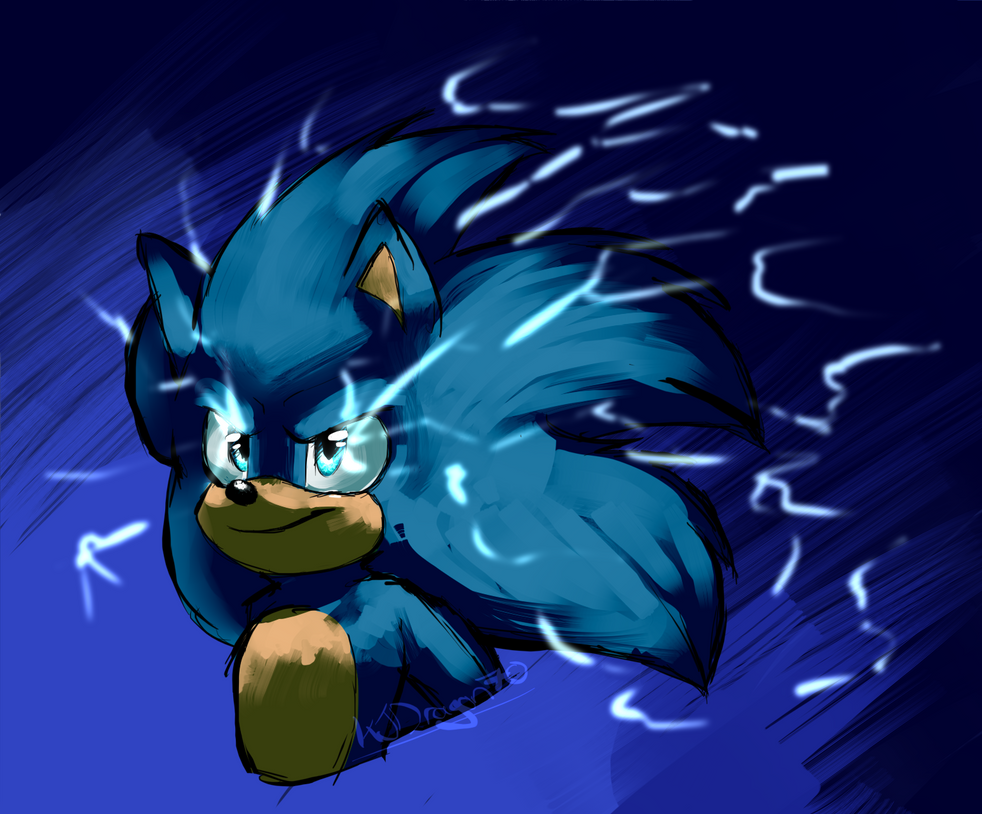 Speedy Movie Sonic Sketch By Kjdragon70 On Deviantart