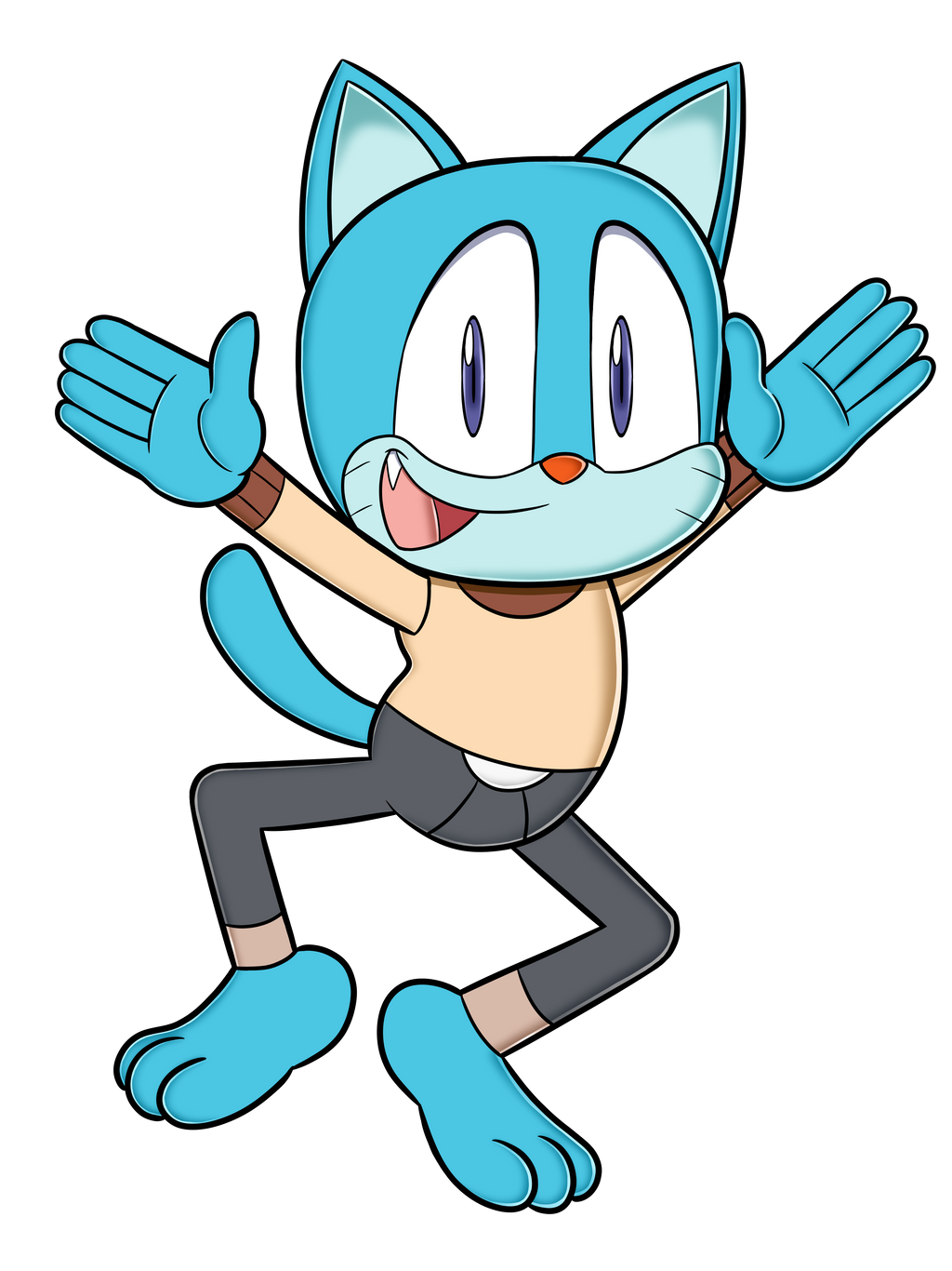 Gumball Watterson As A Sonic Character By Sergeant16bit On Deviantart