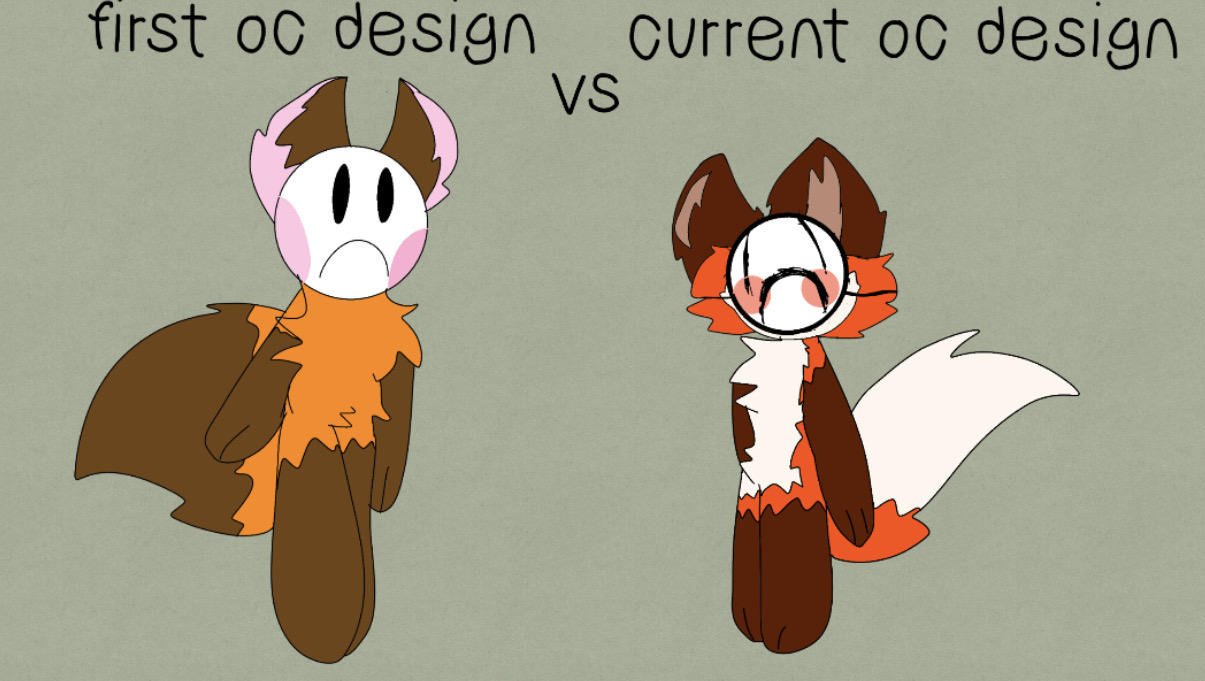 First Oc Design Vs Current Oc Design By Gaykenny123 On Deviantart