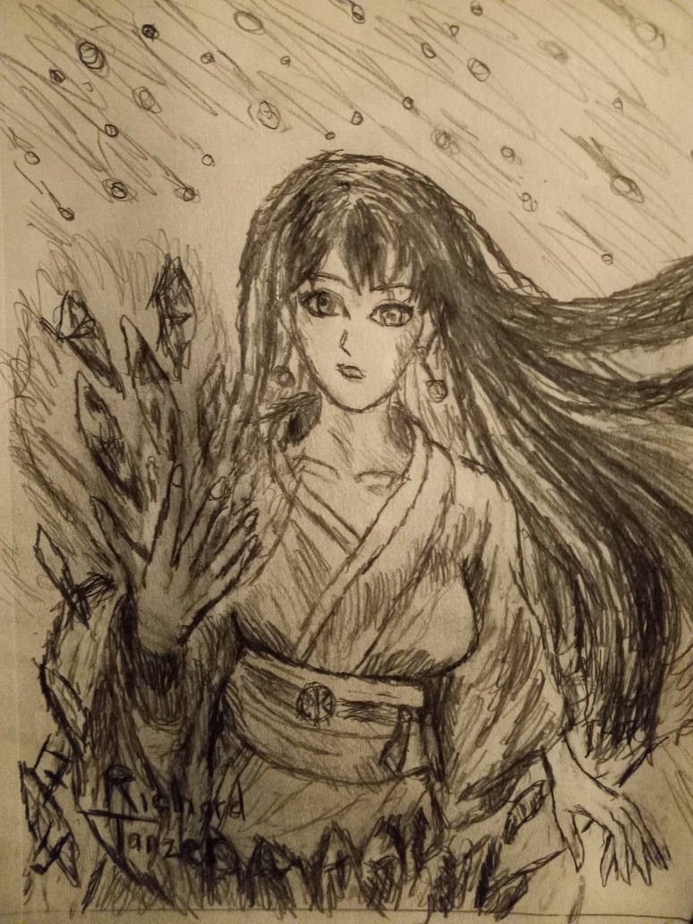 Fan Art Sketch Of Yuki Onna From In Spectre Anime By 63richardtartwork