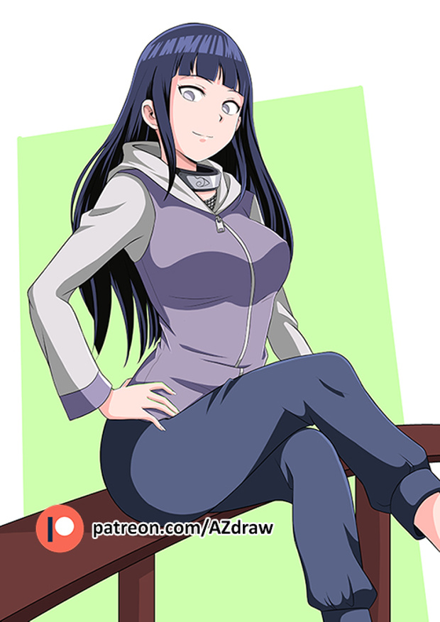 Hinata Color Fan Art By Azdrawart On Deviantart