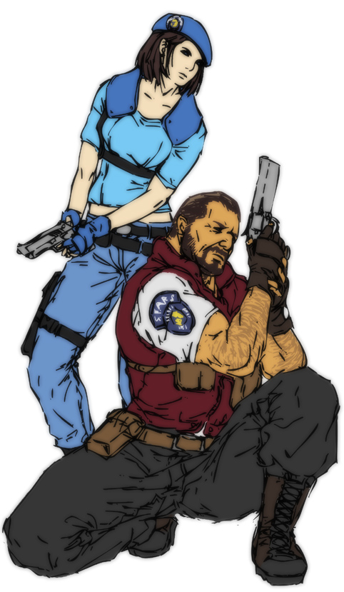 ResidentEvil 01 -JILL,BARRY- by UCHIDER on DeviantArt