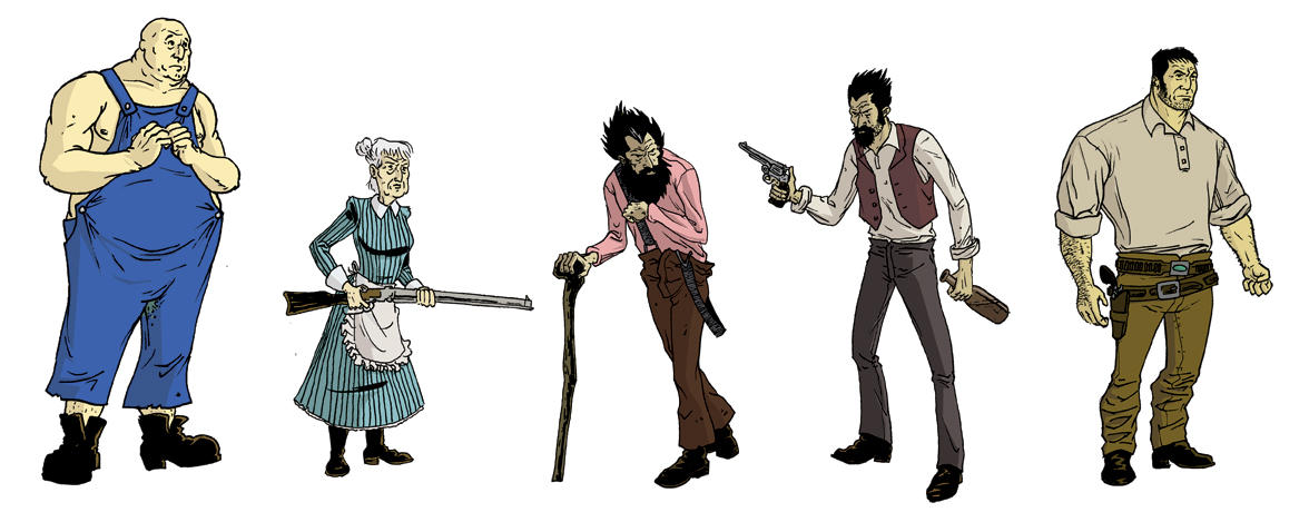 Western Character Sketches by dennisculver on DeviantArt