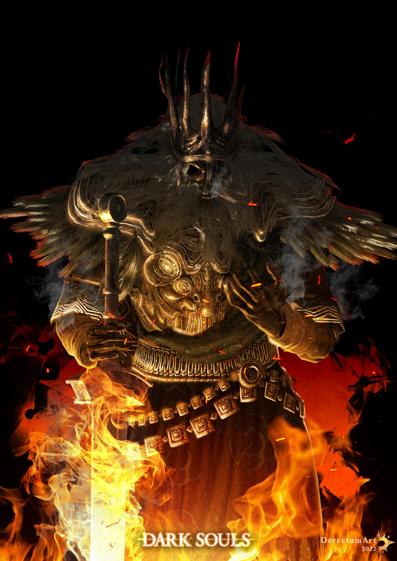 Dark Souls - Gwyn, Lord of Cinder by Derectum on DeviantArt Dark Souls - Gwyn, Lord of Cinder by Derectum on DeviantArt