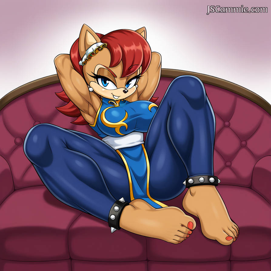 Sally Acorn Chun Li Feet By Skralionic On Deviantart