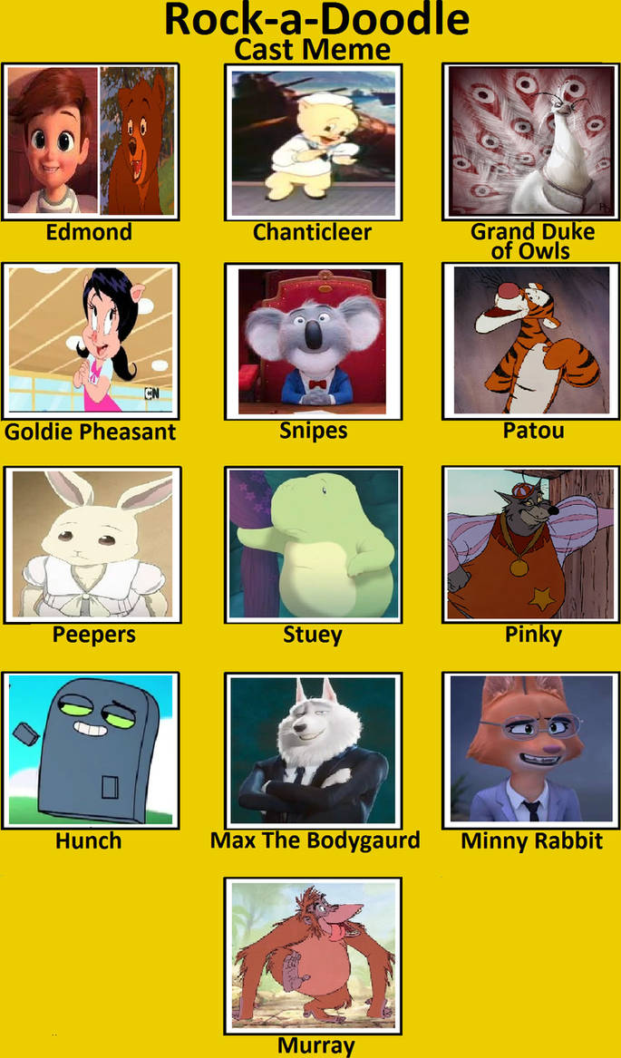 Rock A Doodle Cast By Agus890 On Deviantart