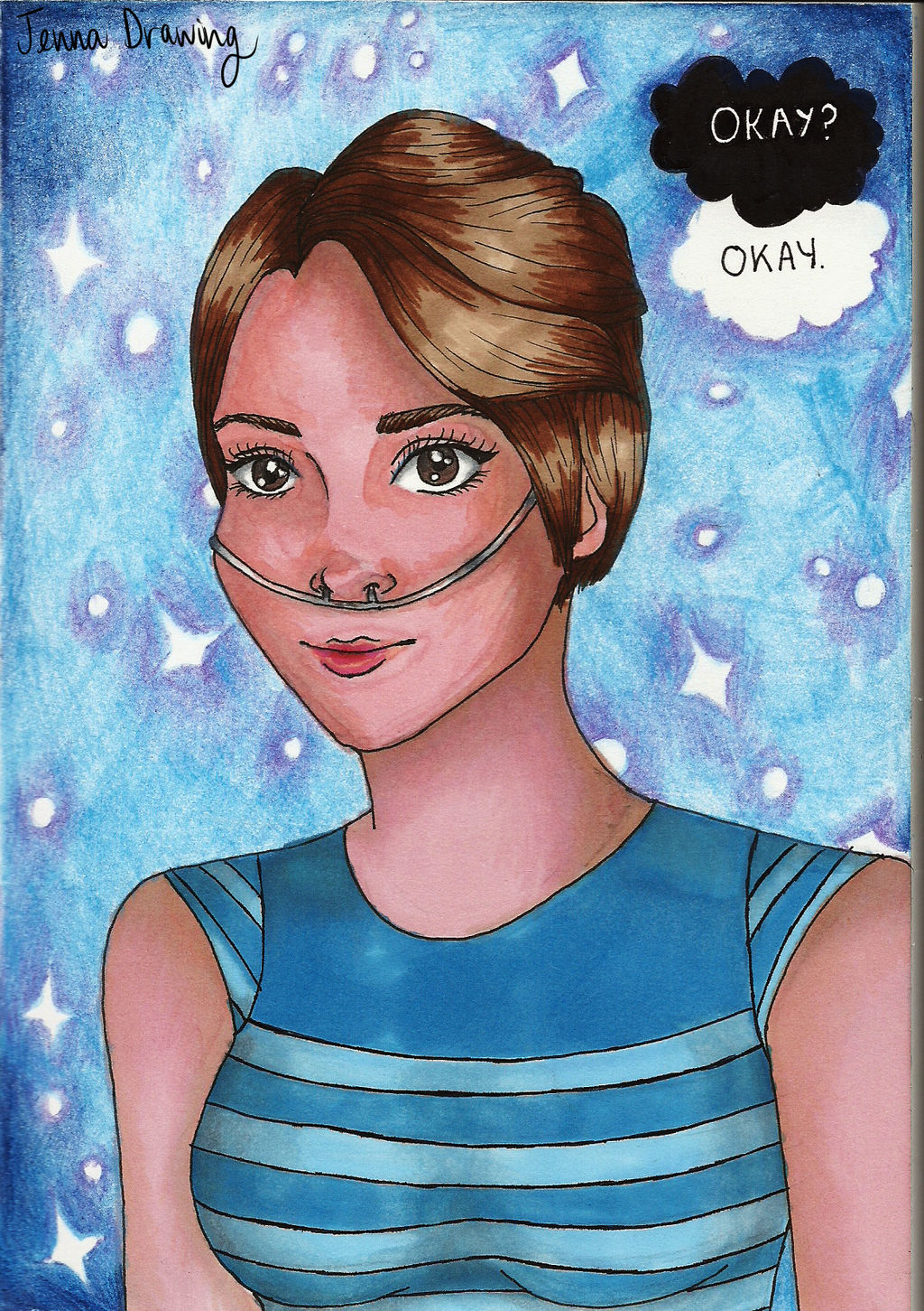 Hazel Grace Lancaster By Jennadrawing On Deviantart