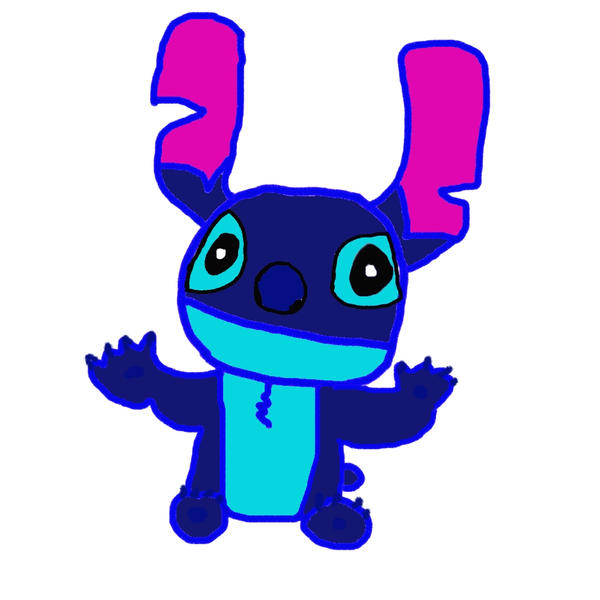 Stitch sitting down by 626ster on DeviantArt