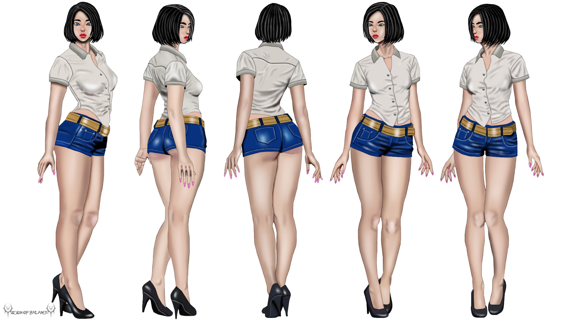 Sexy Female Character Turnaround Sheet By Scionofbalance666 On Deviantart