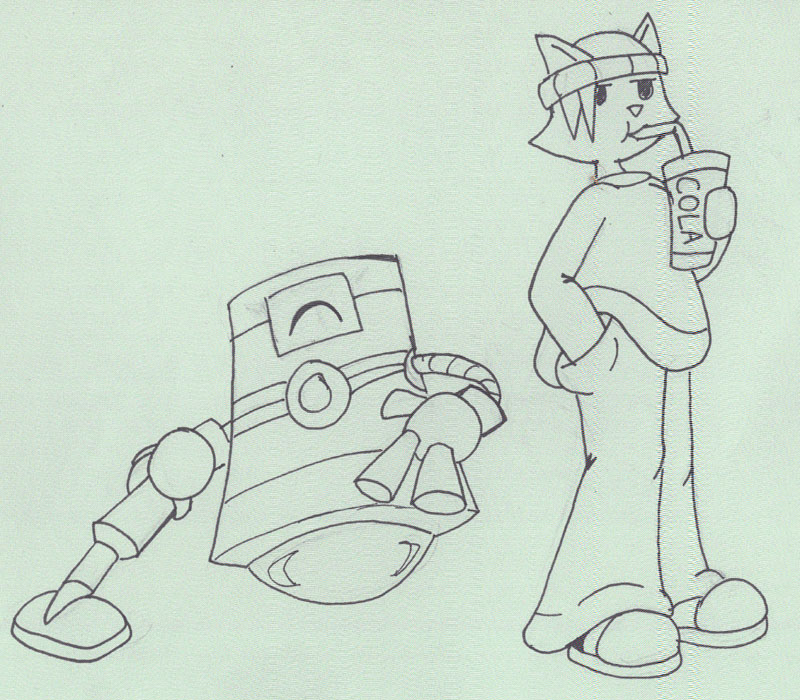 Glu-Glu drawing: B and W by KingMonster on DeviantArt