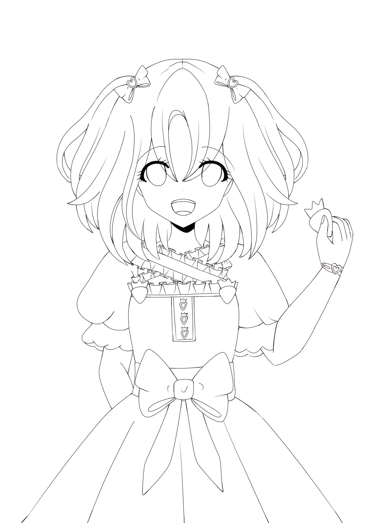 Strawberry Girl Lineart By Mmanitobaa On Deviantart