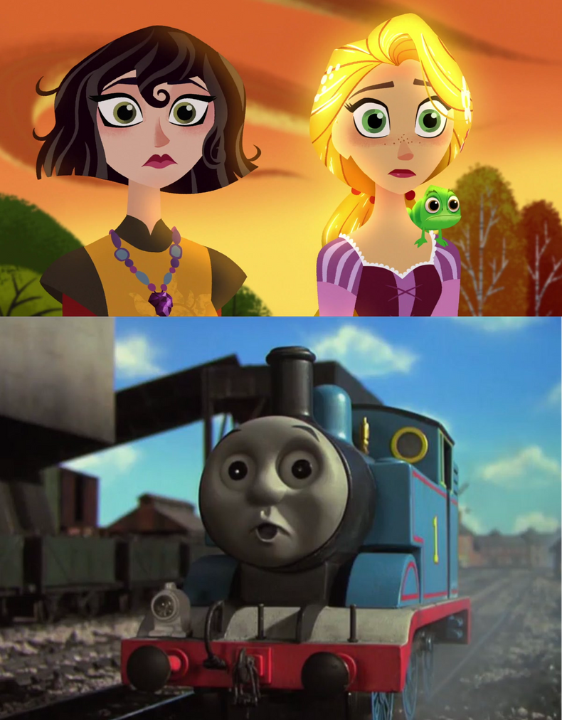 Rapunzel And Cassandra Meet Thomas By Awesomegamedude10 On Deviantart