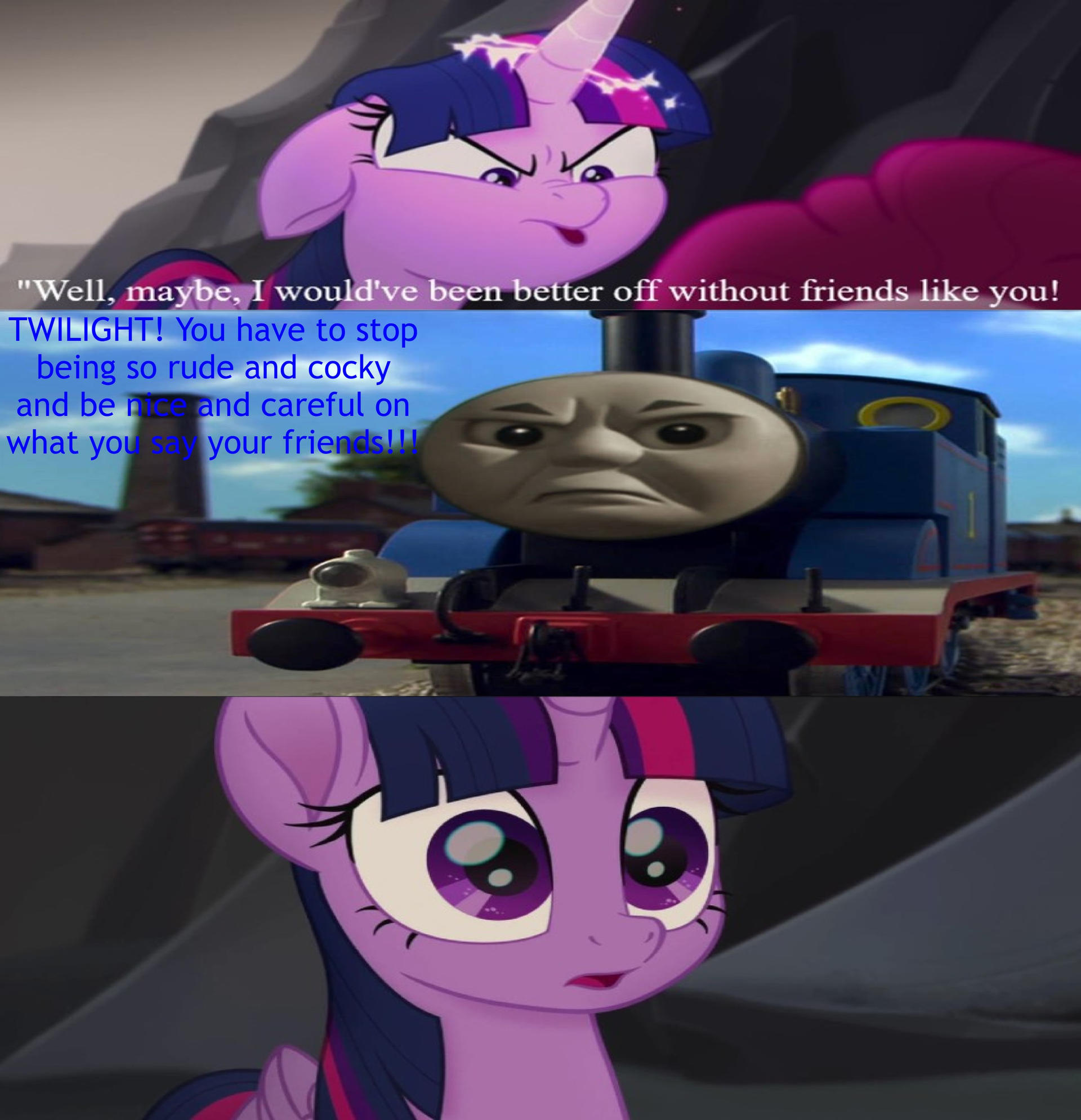 Thomas Teaches Twilight A Lesson By Awesomegamedude10 On Deviantart