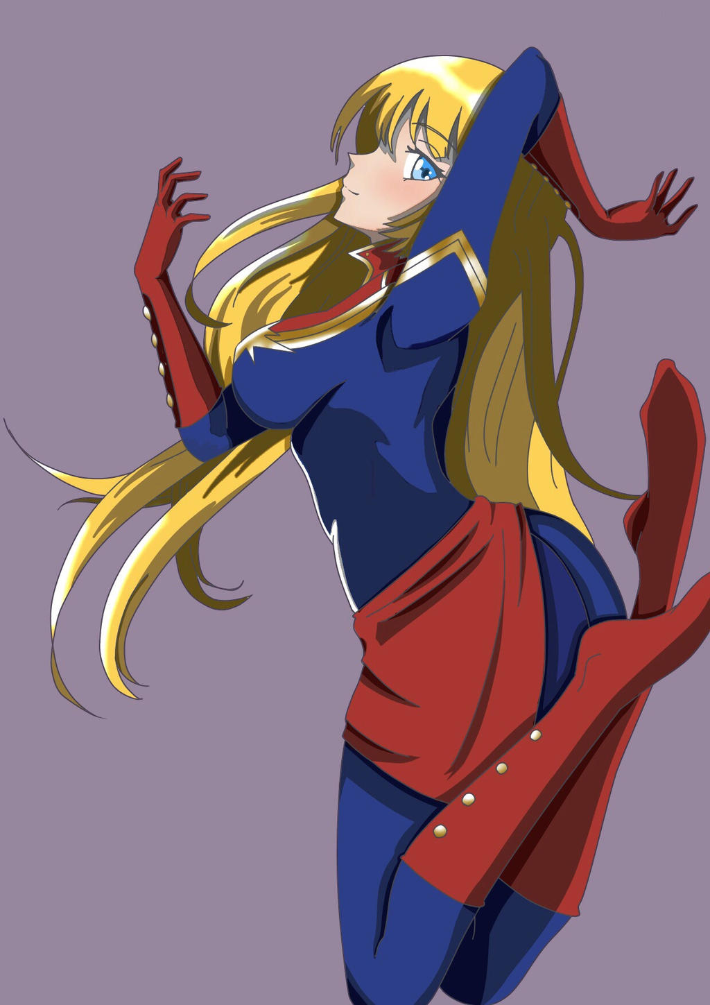 Anime Style Captain Marvel By Blueskies55 On Deviantart