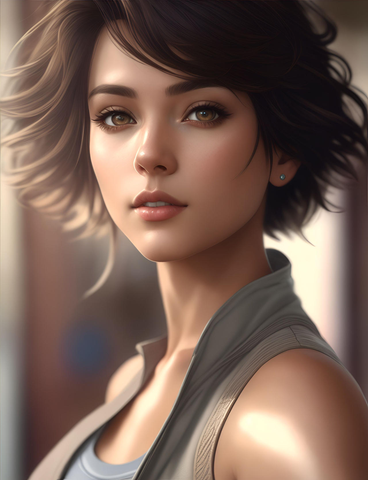 Short Haired Beauty By Ishi99 On Deviantart