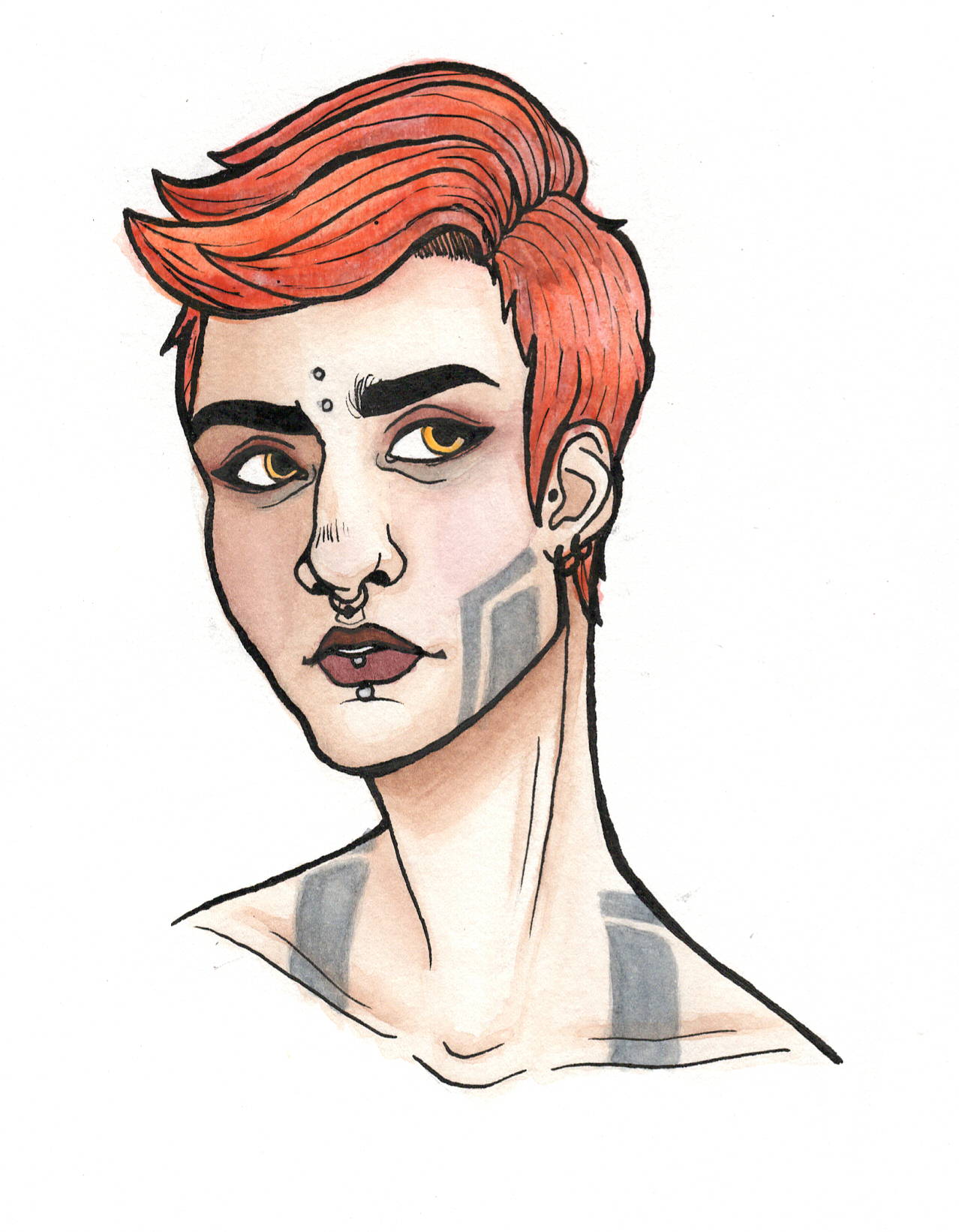 Androgynous Cyberpunk Lady By Cyberneticsynth On Deviantart