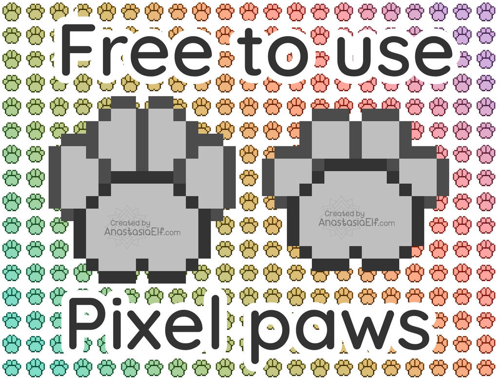 F2u Pixel Paws By Anastasiaelf On Deviantart