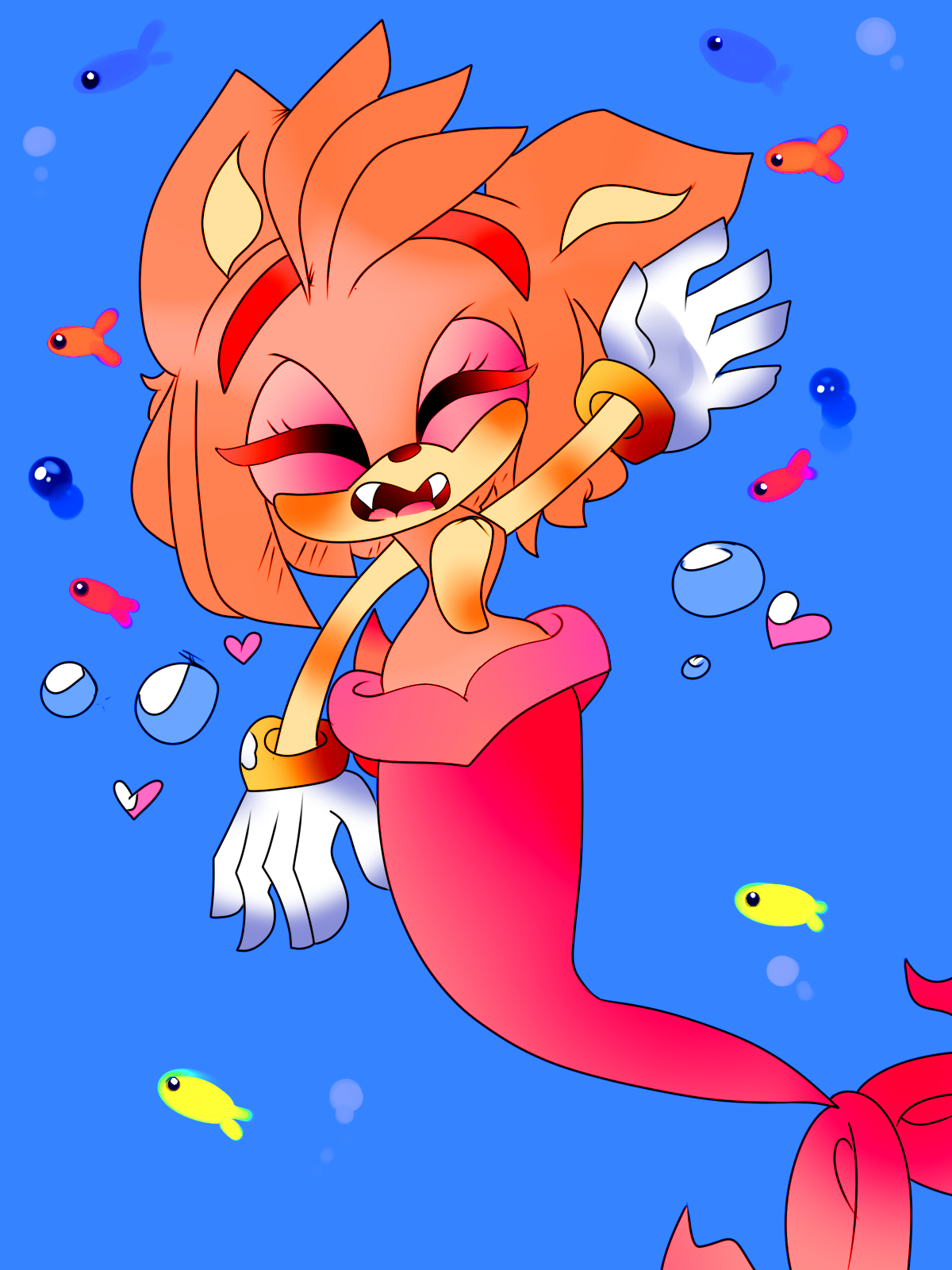 Amy Rose Mermaid Happy By Bubbleteacrown On Deviantart