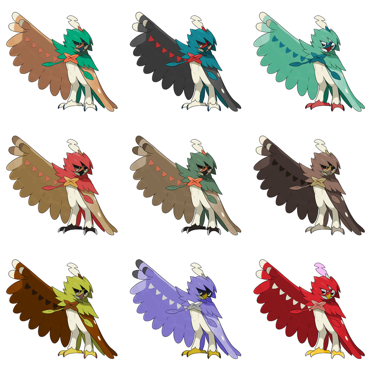 Decidueye custom palette swaps by DJProfessorM on DeviantArt Decidueye custom palette swaps by DJProfessorM on DeviantArt