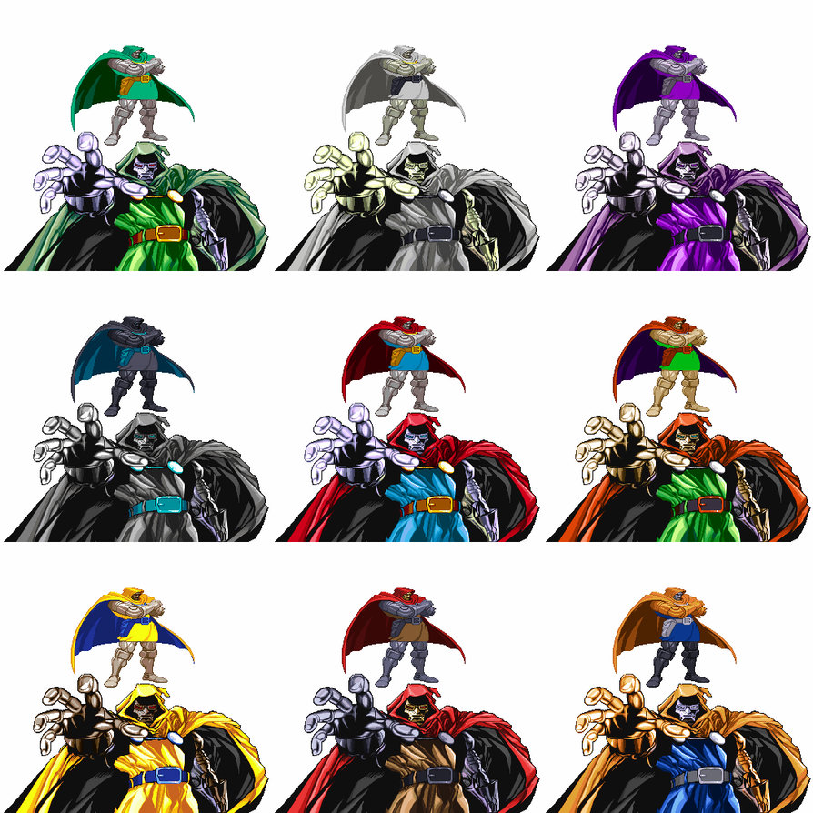custom palette swaps for Doctor Doom by DJProfessorM on DeviantArt custom palette swaps for Doctor Doom by DJProfessorM on DeviantArt