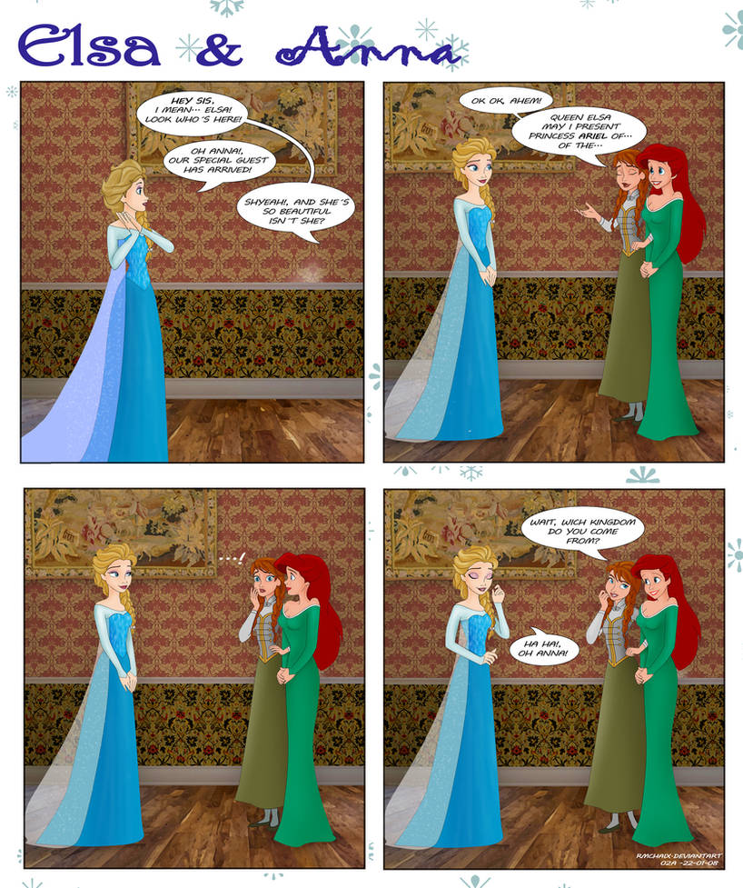 Elsa And Anna A Special Guest By Rmchaix On Deviantart
