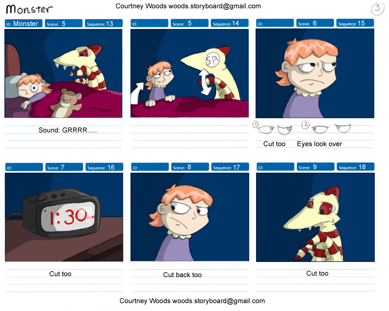 Monster storyboard page 3 by courtneywoods on DeviantArt