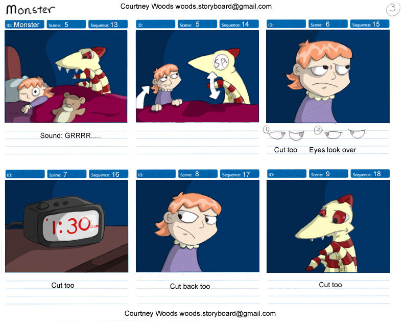 Monster storyboard page 3 by courtneywoods on DeviantArt