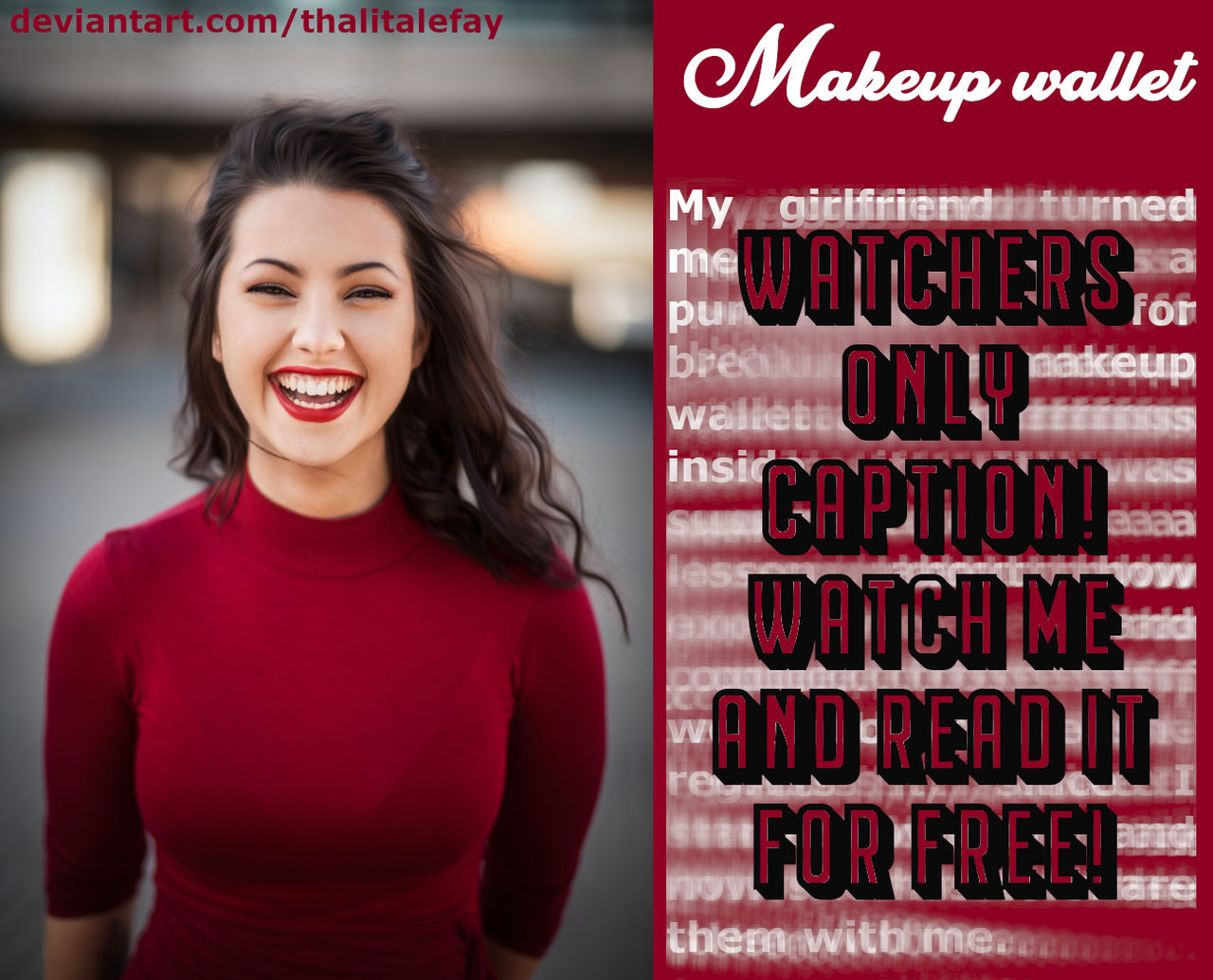 Makeup Wallet Tg Caption Watchers Only By Thalitalefay On Deviantart