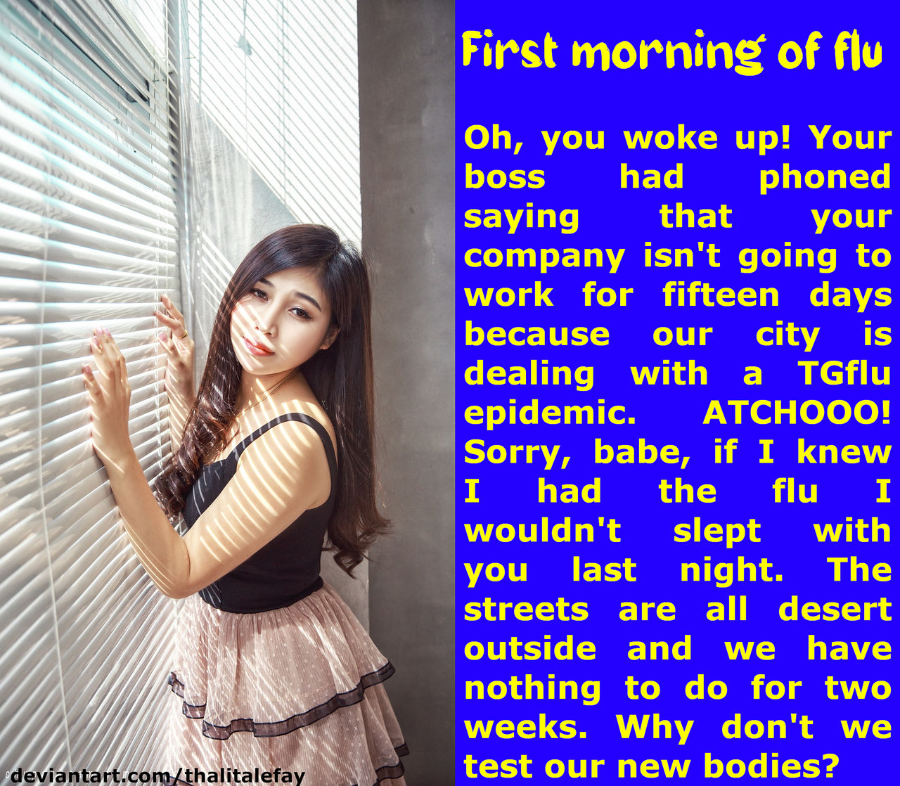 First Morning Of Flu Tg Caption By Thalitalefay On Deviantart