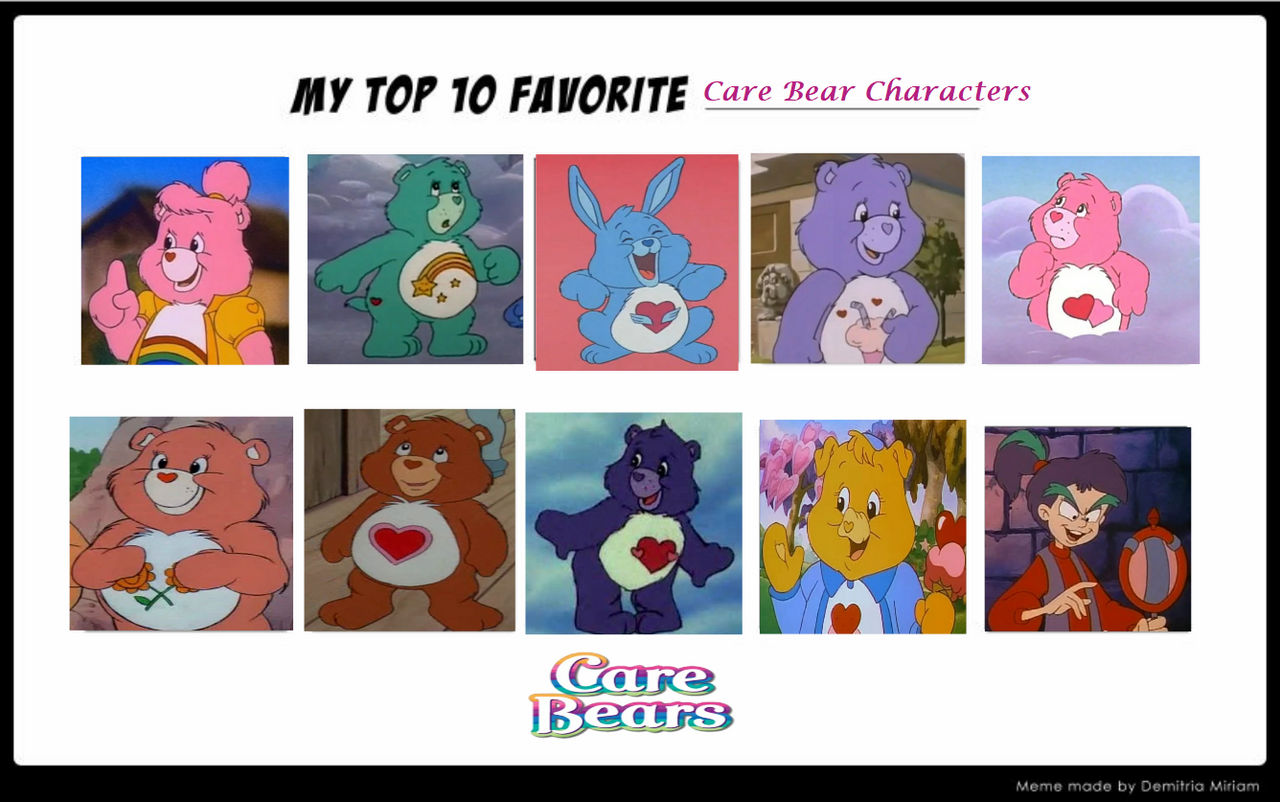 My Top 10 Favourite Care Bear Characters By Nurfaiza On Deviantart