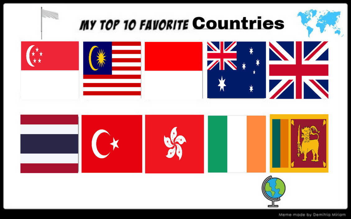 My Top 10 Favourite Countries by NurFaiza on DeviantArt My Top 10 Favourite Countries by NurFaiza on DeviantArt